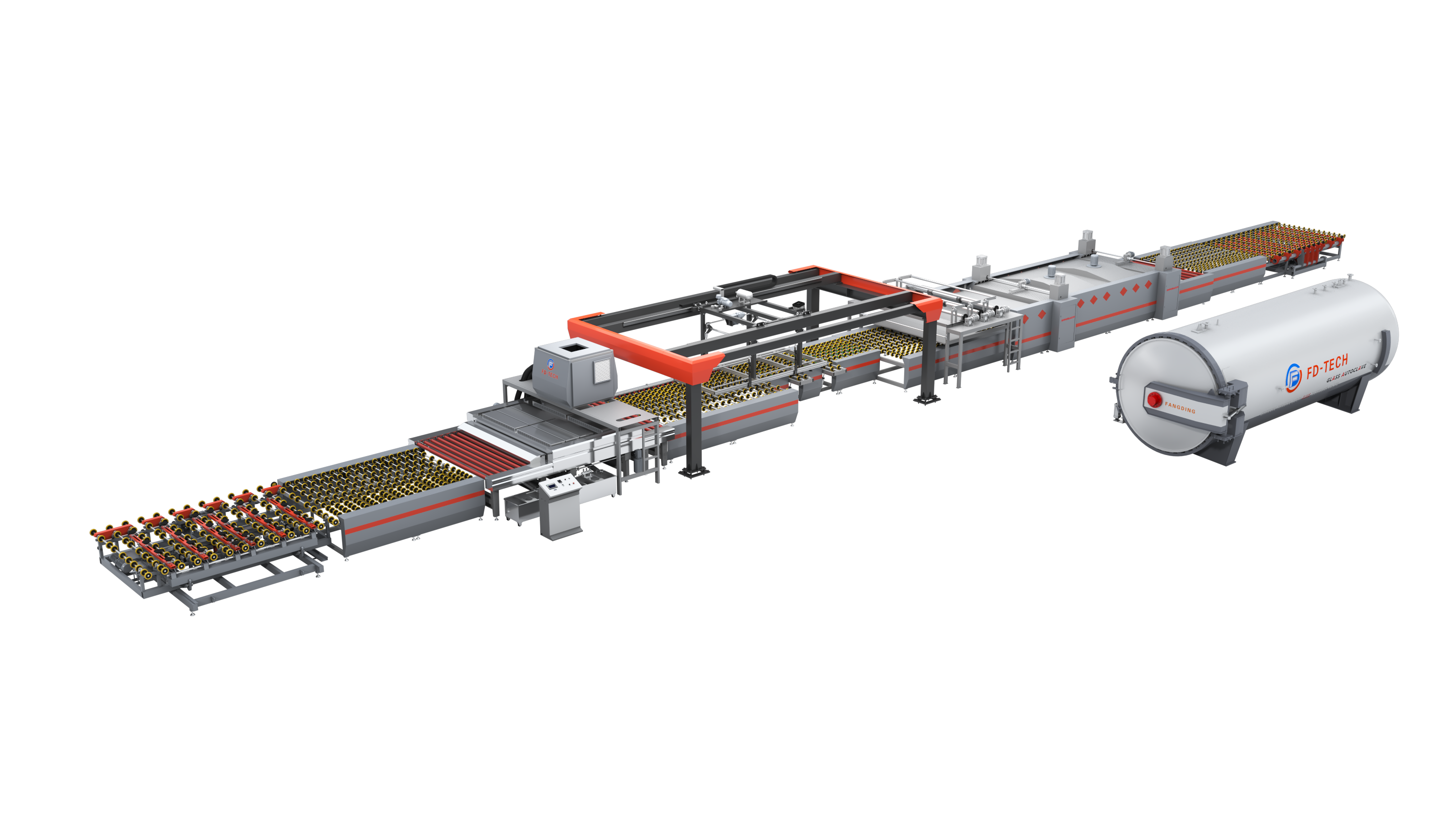 China Automatic glass lamination production line with autoclave ...